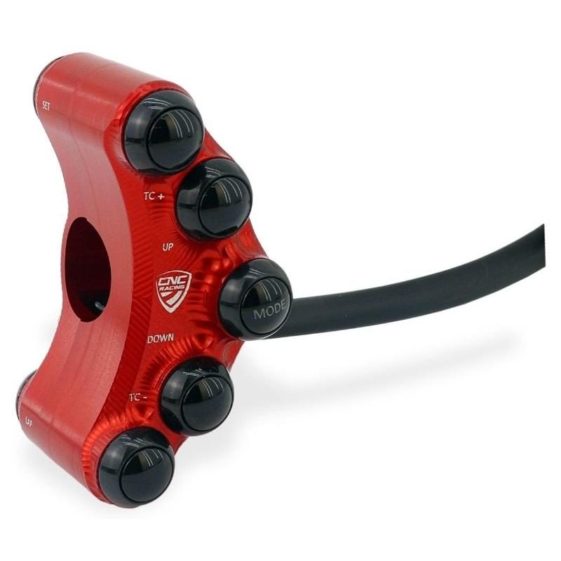 CNC RACING Racing シーエヌシーレーシング 左側ハンドルスイッチ カラー：レッド PANIGALE V4 R S SP SP2 ...