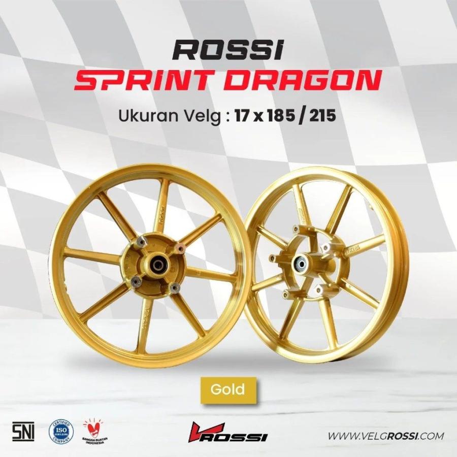 Velg Rossi ブイロッシ Cast Wheels Sprint Dragon 前後セット ホイール カラー：Gold CBR150R ...
