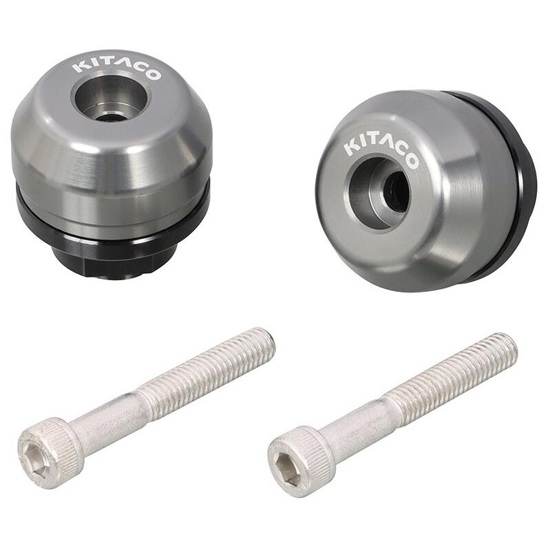 KITACO キタコ バーエンドキャップ カラー：ガンメタリック クロスカブ110 ダックス125 スーパーカブC125 CT125ハンターカブ ノーマルハンドル用 :25607131:ウェ ...