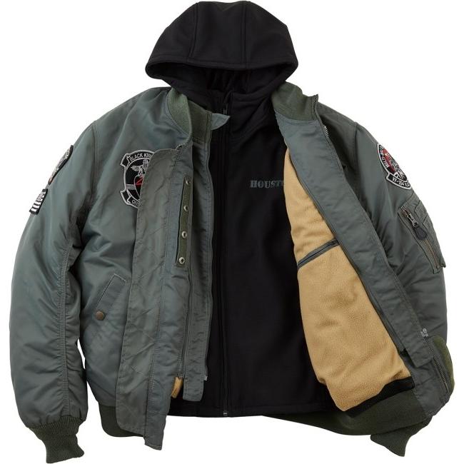 HOUSTON ヒューストン MA-1 BLACK KNIGHTS M／C JAC サイズ：2XL ウインタージャケット : 25743691 : ウェビック1号店 - 通販 - Yahoo ...