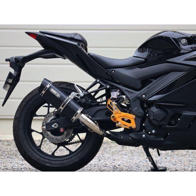 WR’S ダブルアールズ リアエキゾースト スリップオンマフラー SS-OVAL サイレンサータイプ：F-BLACKチタン YZF-R25 MT-25 YAMAHA ヤマハ スリップオン ...