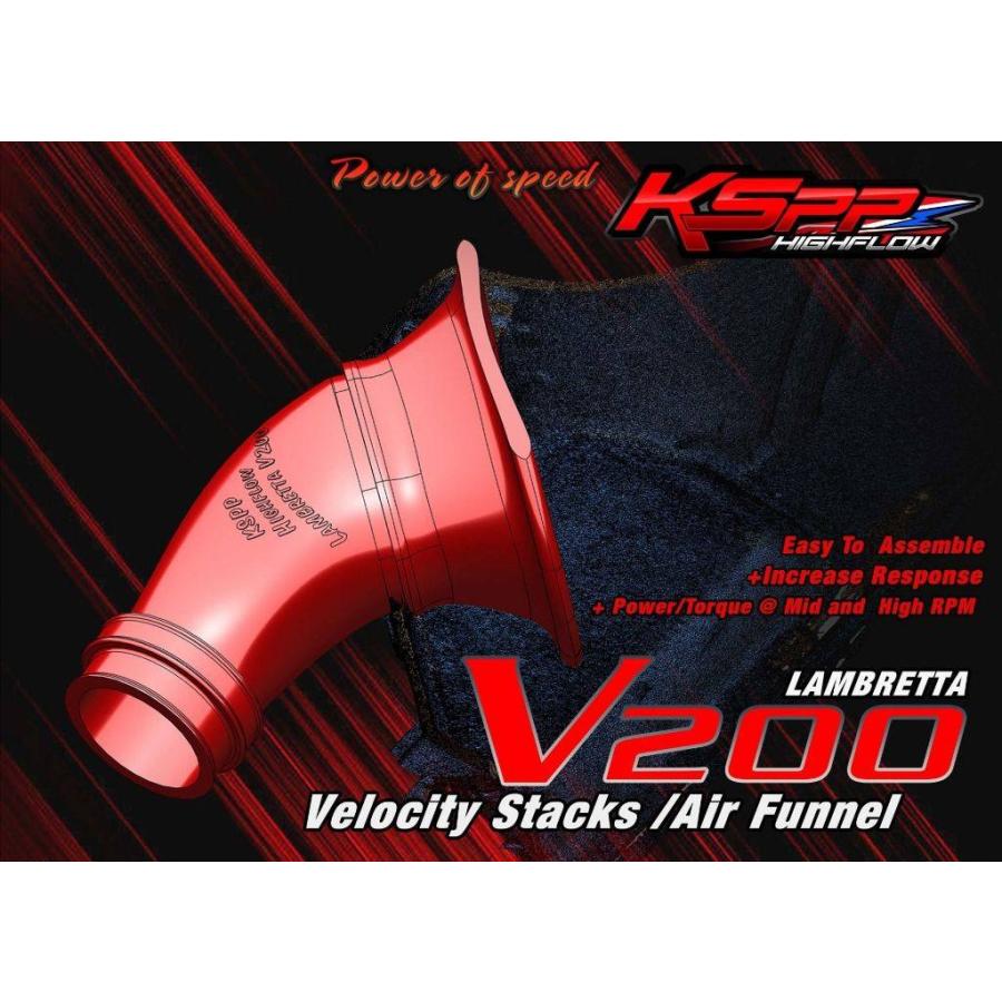 KSPP ケーエスピーピー Velocity stack Lambretta V200 カラー：Black V200 LAMBRETTA ...