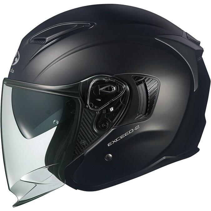 OGK Kabuto（オージーケーカブト） EXCEED2 [エクシード2 フラットブラック] ヘルメット サイズ：L(59-60cm) ジェットヘルメット : ウェビック1号店 - 通販 ...