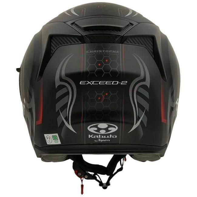 OGK Kabuto KABUTO オージーケーカブト EXCEED2 CYBER [エクシード2 サイバー フラットブラックレッド] ヘルメット サイズ：XL(61-62cm) ジェット ...