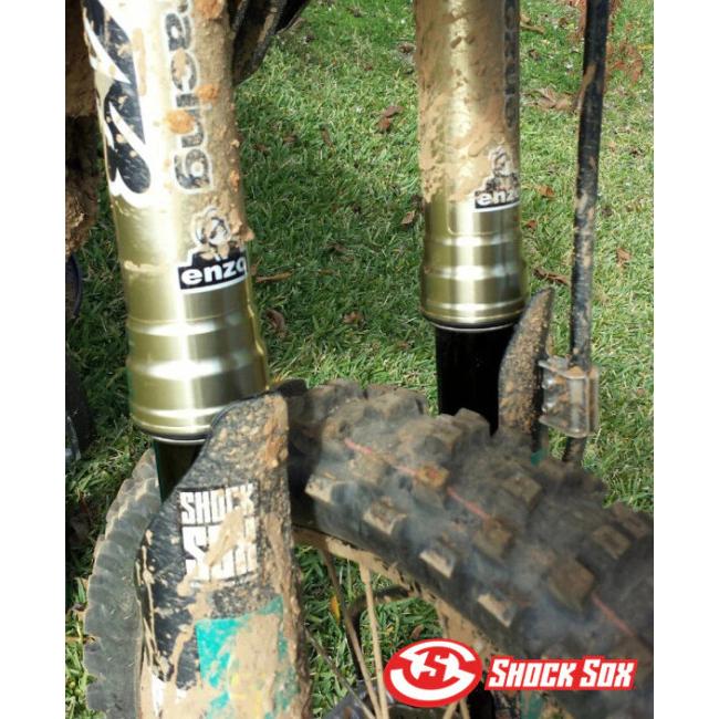 Shock Sox ショックソックス フロントショックソックス ダート オフロード 倒立フォーク用 6インチ カラー：BSMロゴモデルブラック ...