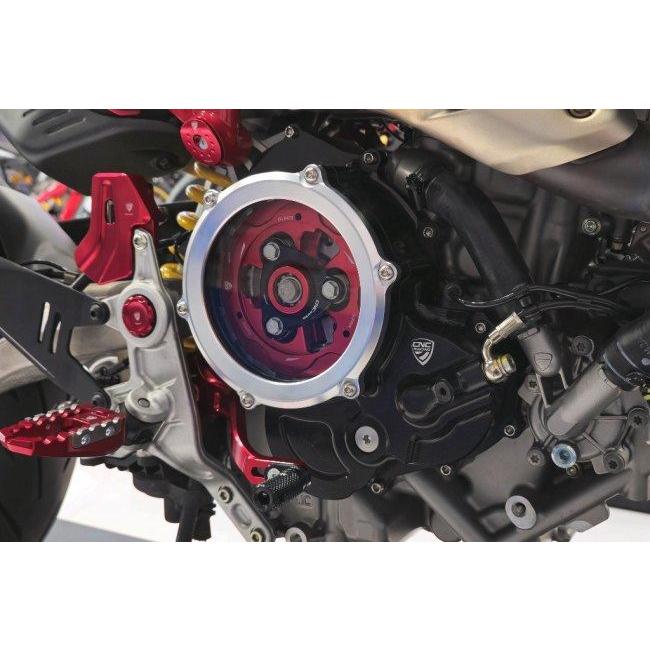 CNC Racing CNCレーシング CLEAR COVER OIL BATH CLUTCH DUCATI BICOLOR カラー：Red ...