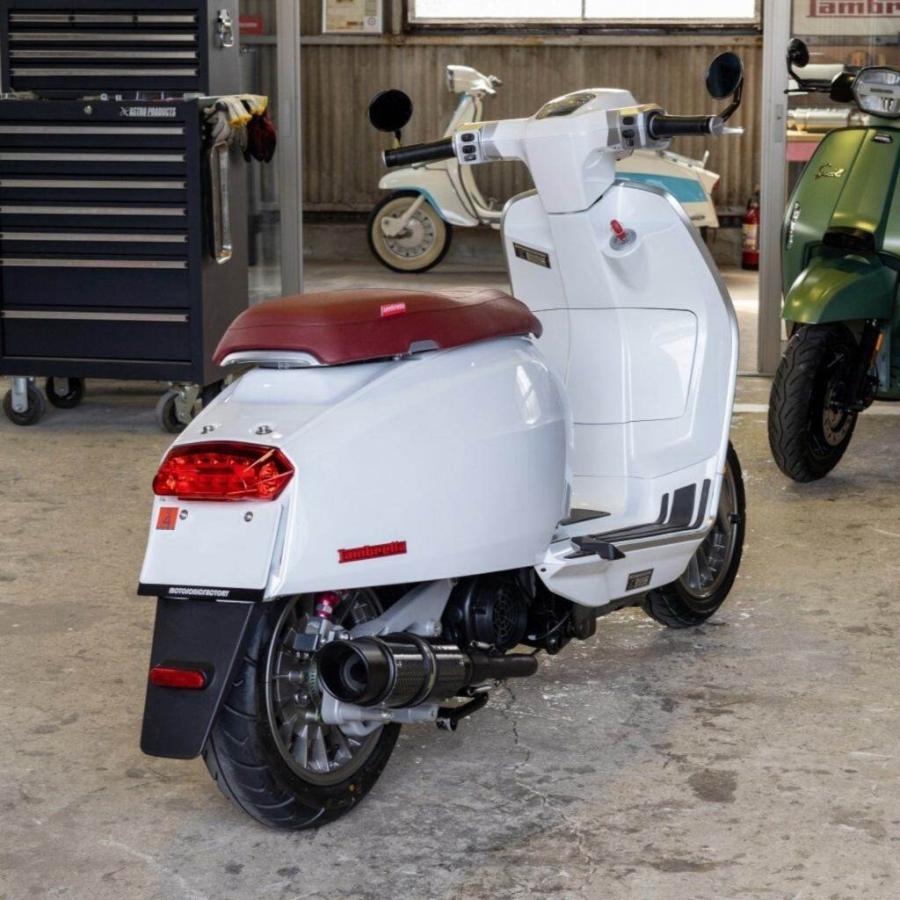 MOTOSONICFACTORY モトソニックファクトリー MSF フルエキゾーストマフラー カーボンブラック ランブレッタ V200スペシャル LAMBRETTA マフラー : ウェビック1 ...