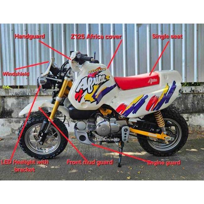 ThaiMinimoto タイミニモト Monkey Africa Cover Kit (replica) for Honda Z125 22 ...