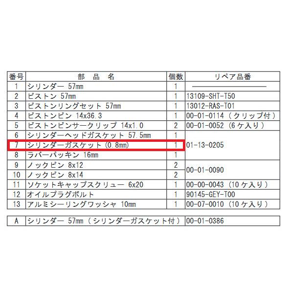 スペシャルパーツ武川 SP武川 SPタケガワ シリンダーガスケット/0.8MM(138cc専用)12109-2HT-T011専用 エンジンガスケット エンジンパーツ エンジン : ウェビック1 ...