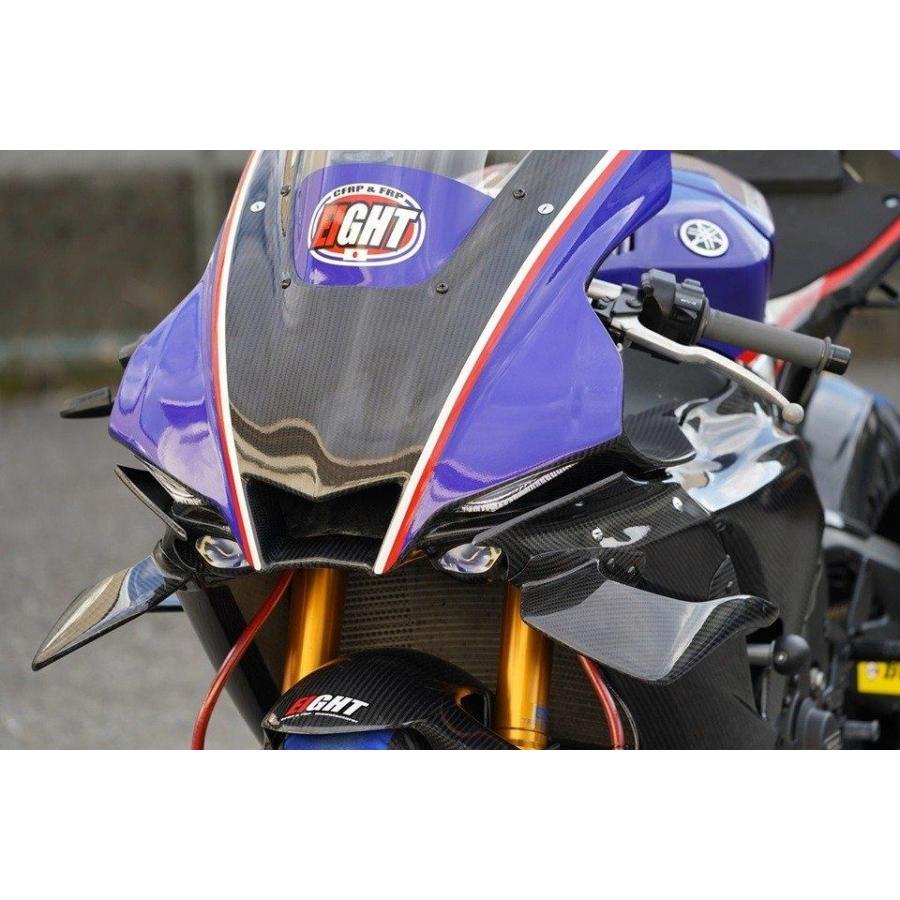 EIGHT(才谷屋) エイト(サイタニヤ) フルカウル用ウイングレット タイプ：右側／黒ゲル／割面ポリッシュ仕上 YZF-R1 YAMAHA ...