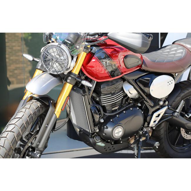 AELLA アエラ ラジエタープロテクター カラー：シルバー SPEED 400 SCRAMBLER 400X TRIUMPH トライアンフ ラジエーターコアガード・オイルクーラーコアガード ...