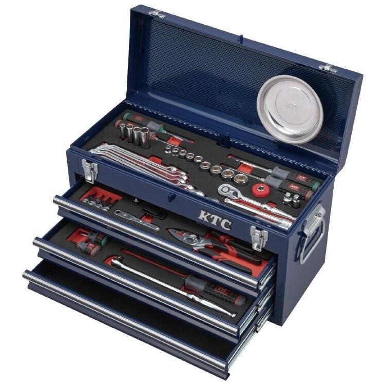 KTC ケイティーシー 【2026 SKセール】66点組 9.5SQ 自動車・二輪整備用 スタンダードセット ツールチェスト キャビネット 工具箱 工具箱（収納） : ウェビック1号店 ...