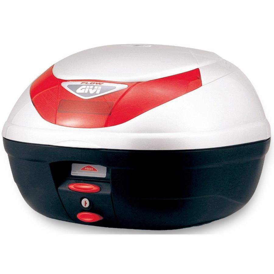 GIVI（ジビ） モノロックケース E350 FLOWシリーズ カラー：パールホワイト塗装 [E350B906] トップケース・テールボックス 車体用バッグ・ケース : ウェビック1号店 ...