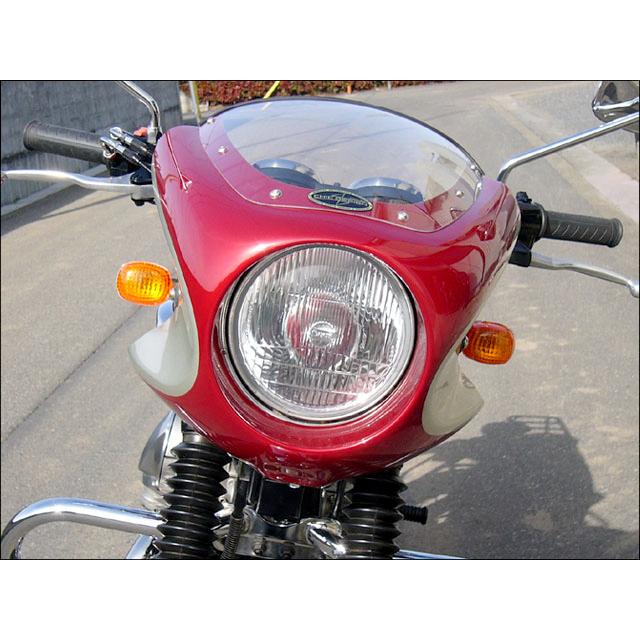 CHIC DESIGN CHIC DESIGN:シックデザイン ミニロケットカウル スクリーンカラー：クリア / カラー：未塗装 (サフェーサー仕上げ) W400 W650 W800 ...