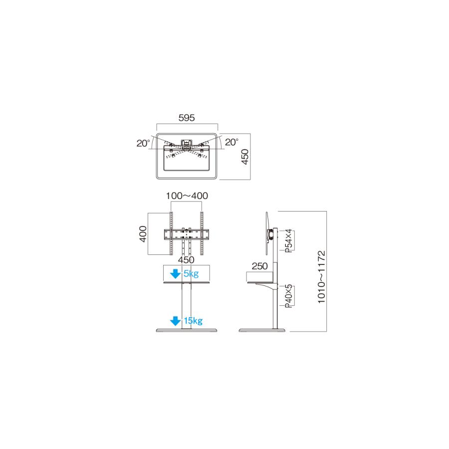 KF-363B 〜65V型対応 壁寄スタンド KF-300シリーズ TIMEZ HAYAMI ハヤミ工産 : ホームシアター専門店 Web Japan - 通販 - Yahoo!ショッピング