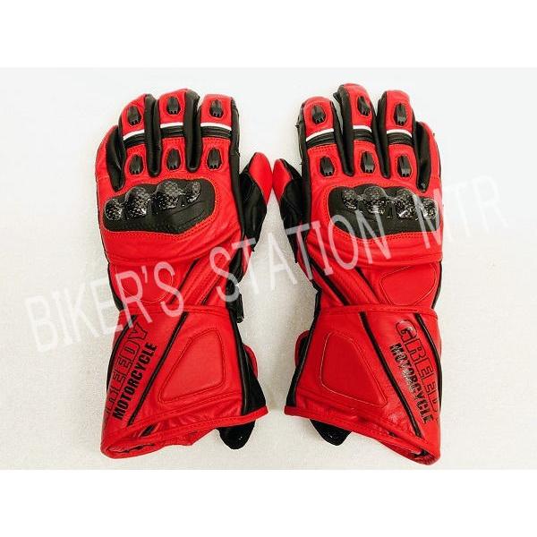 GREEDY グリーディー GSR-2301 ハードレーシンググローブ 全3色 レッド ブラック ホワイト レザーグローブ レーシンググローブ ...