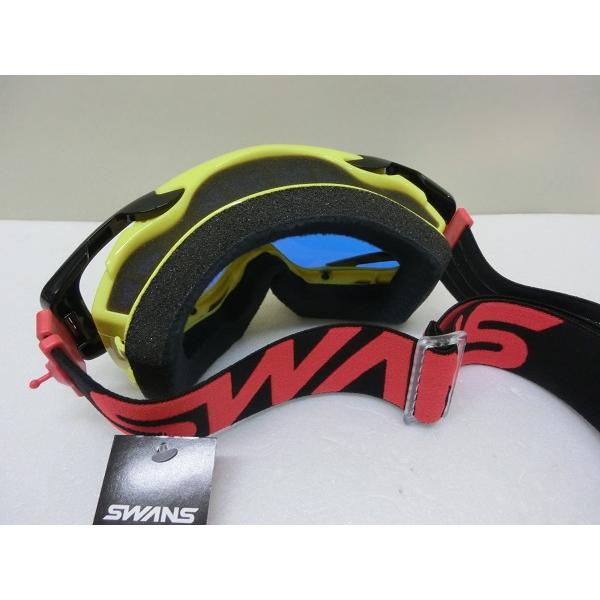 SWANS スワンズ ゴーグル MX-TALON-M イエロー×ブラック フラッシュオレンジミラー×スモーク MXタロン バイク用ゴーグル ...