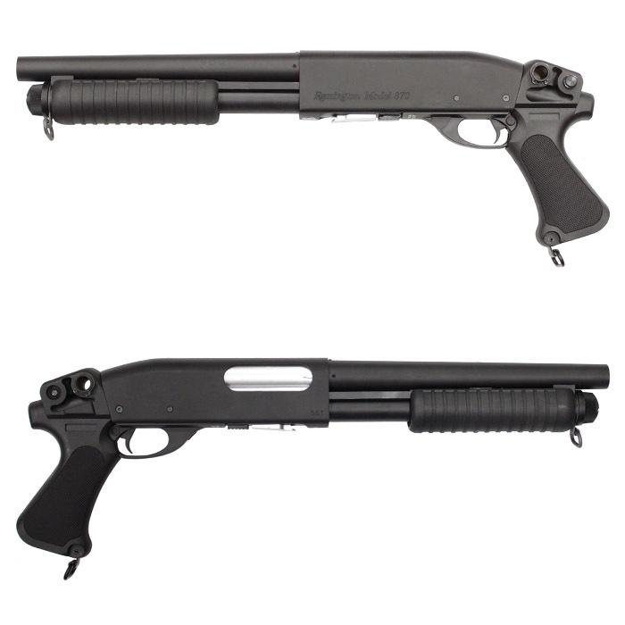 S&T M870 ショート ピストルグリップ エアーショットガン BK (S&T刻印)【180日間安心保証つき】 :STSPG08BK-S:web shop アシュラ - 通販 - Yahoo ...