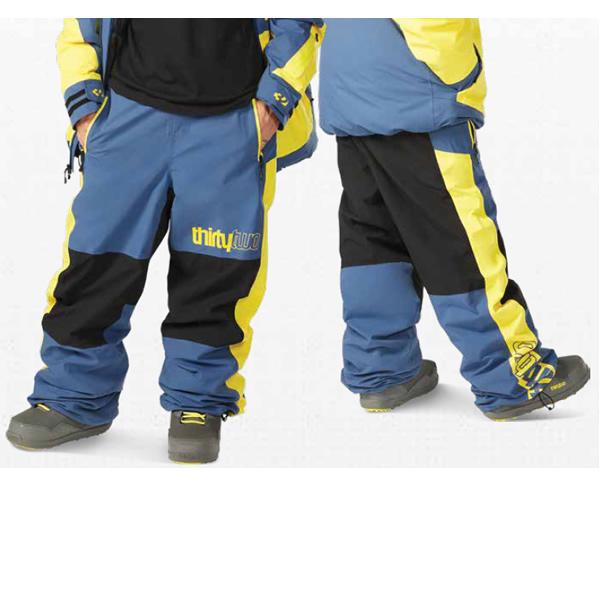 THIRTYTWO 32 23-24 スノーボードウェア メンズ パンツ SWEEPER -pants / BLUE YELLOW サーティー ...