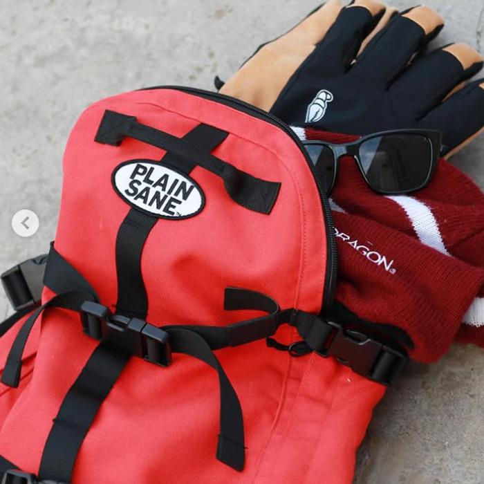 PLAIN SANE バックパック PS BACK PACK 15L / DEEP ORANGE スノーボード リュック バックカントリー ...