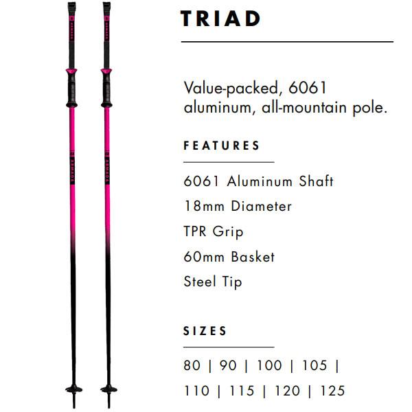 ARMADA アルマダ スキーポール TRIAD Pink-Black RJ0000112 (23-24 2024) フリースタイルスキー ...