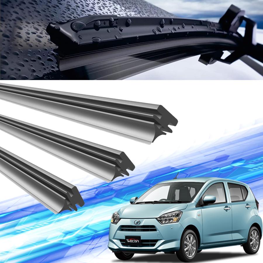 ミライース 替えゴム 適合サイズ 互換品 天然ゴム 運転席 助手席 リア 3本セットLA350S LA360S H29.5~(2017.5~) WeCar : WeCar - 通販 ...