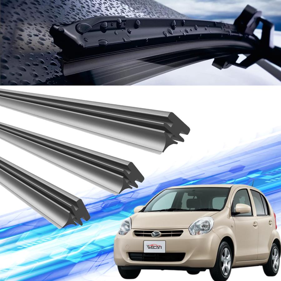 パッソ ブーン ワイパー 替えゴム 適合サイズ 互換品 NGC30 KGC30 KGC35 M600S M601S M610S H22.2~H28.3 運転席 助手席 リア 3本セット ...