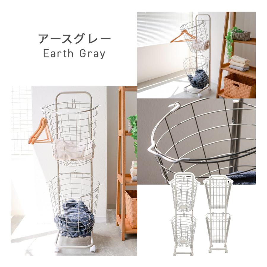 WEIMALL ランドリーバスケット 2段 スリム キャスター付き ハンドル付き 大容量 洗濯かご 洗濯物 脱衣かご 洗濯物入れ ランドリー収納 収納 北欧 おしゃれ weimall ...