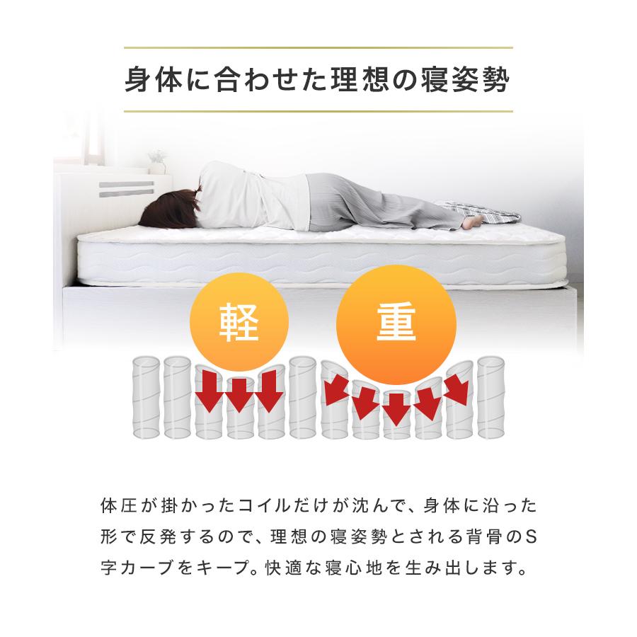 WEIMALL マットレス セミシングル ポケットコイル ダブルエッジサポート 極厚20cm スプリングマットレス ベッドマット 圧縮梱包 敷き布団 寝具 : WEIMALL公式ストア ...