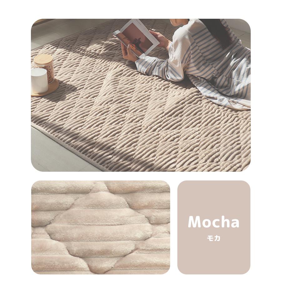 WEIMALL ラグ カーペット ラグマット 洗える 190×190cm 約2畳 M キルティングラグ おしゃれ モダン 冬 北欧 オールシーズン 床暖房対応 防ダニ 抗菌 防臭 ...