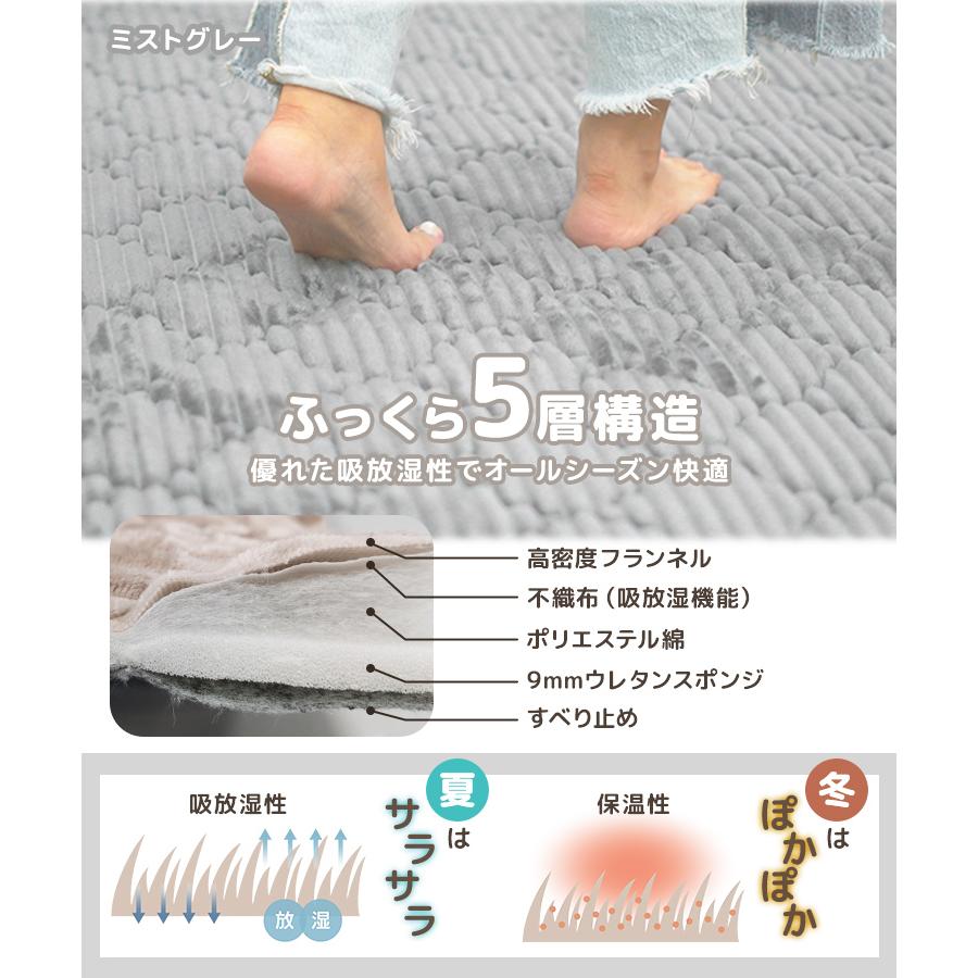 WEIMALL ラグ カーペット ラグマット 洗える 190×240cm 約3畳 L キルティングラグ おしゃれ 冬 北欧 オールシーズン 床暖房対応 防ダニ 抗菌 防臭 : WEIMALL ...