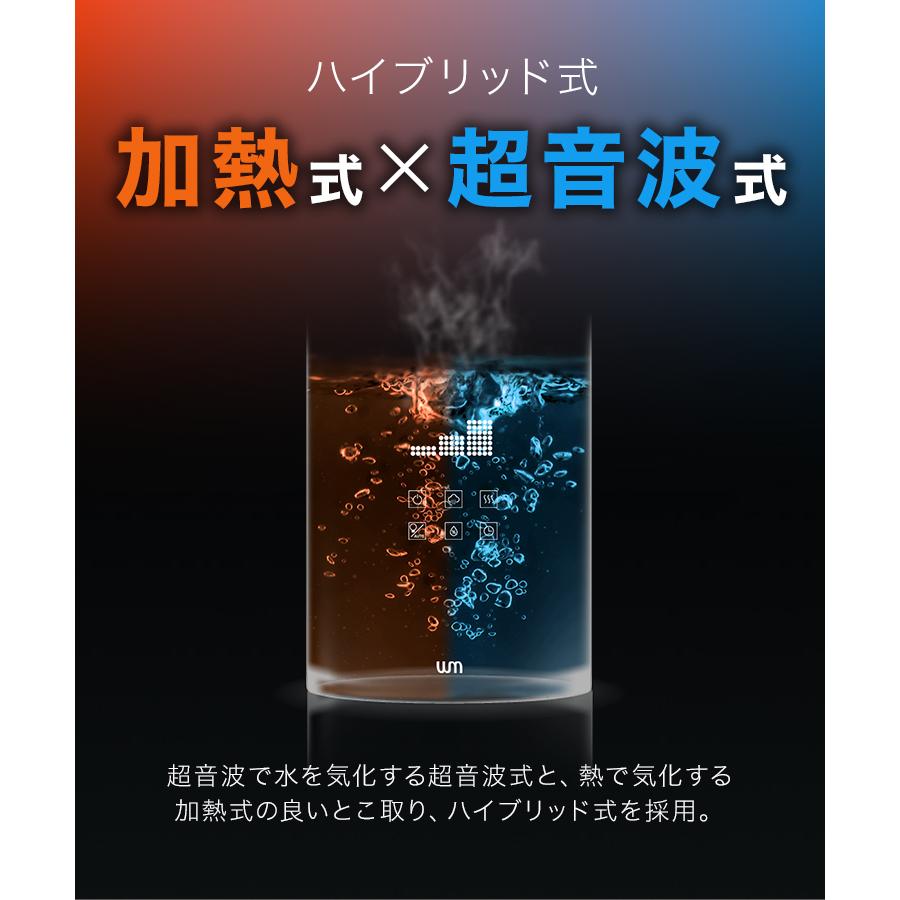 WEIMALL 加湿器 大容量 ハイブリッド 超音波加湿器 5.5L 卓上加湿器 湿度自動調整 アロマオイル対応 リモコン付き 静音タイマー機能 おしゃれ 超音波式 加熱式 : WEIMALL ...