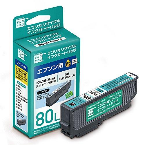 エコリカ エプソン ICLC80L対応リサイクルインク ライトシアン ESP-E80L-LC ECI-E80L-LC 残量表示対応 : mfo171676647515112 : WELLVY ...