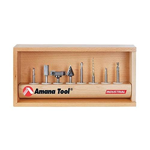 Amana Tool-AMS-131 8-PC Signmaking Starter CNC Router Bit Collection#II ...