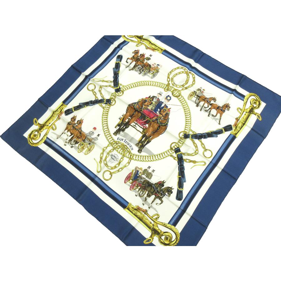 HERMES 【エルメス】ヴィンテージ カレ 90 馬車と従者 シルク 100％ スカーフ ベルト金具 チェーン H0 : K.I CLUB - 通販 - Yahoo!ショッピング