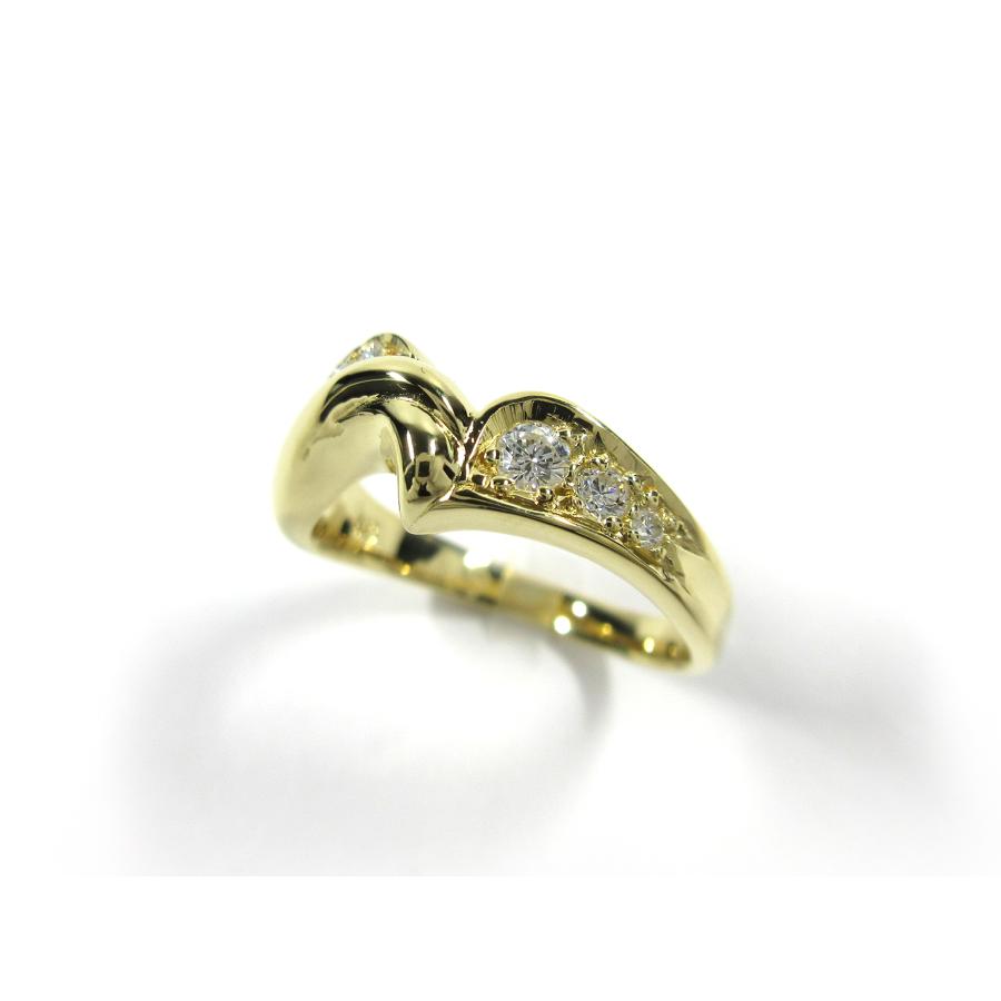 K18YG 7Pダイヤモンド イエローゴールド デザイン リング 9.5号 0.17ct 4.3g J339 : K.I CLUB - 通販 - Yahoo!ショッピング