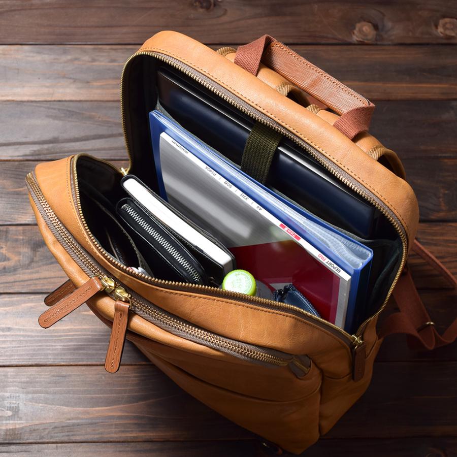 ビジネスリュック メンズ レディース 40代 50代 スリム 大容量 薄型 おしゃれ a4 b4 軽量 通勤 ネイビー キャリーオン 日本製 BAGGEX バジェックス 13-1102 ...