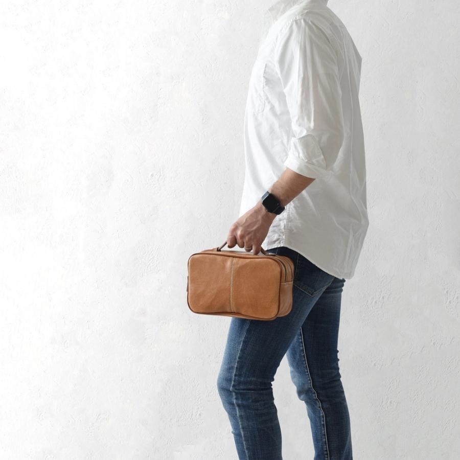 セカンドバッグ メンズ ダブルファスナー バック クラッチ ポーチ 紳士