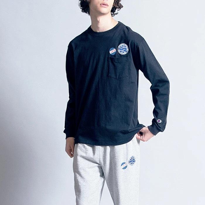 CHAMPION(チャンピオン) L/S Tee [C3-W412] プリント ワッペン 長袖 ロンT カジュアル アメカジ メンズ ポケット ...