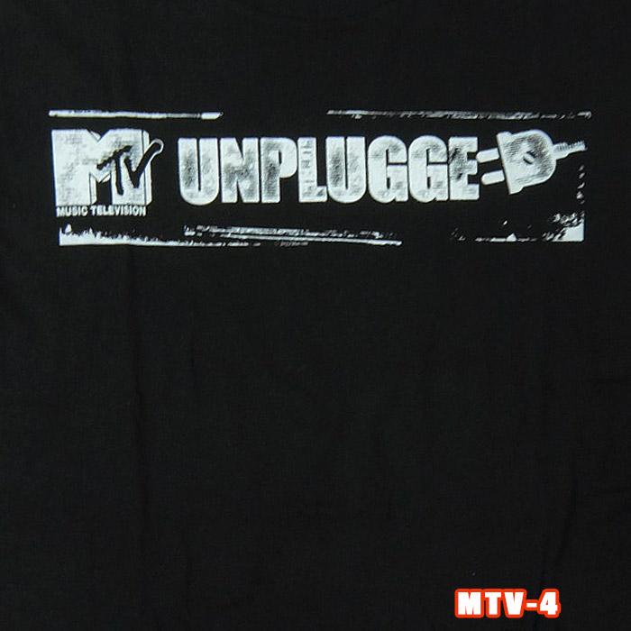 MTV-4[エムティービー] UNPLUGGED ミュージックテレビジョン 英国/米国のオフィシャルライセンスTEE ロックTシャツ/バンドT ...