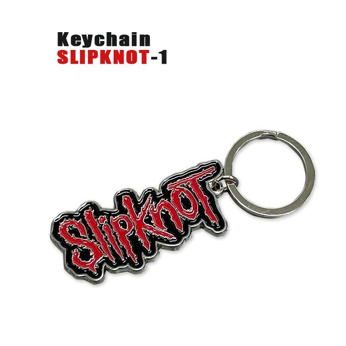 ROCK KEY CHAIN SLIPKNOT-1[スリップノット] LOGO ロゴ キーチェーン キーホルダー メタル ロックTシャツ ...