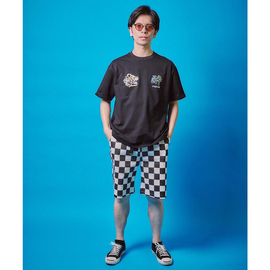YOIDORE 酔虎ネオンTEE 送料無料 ヨイドレ プリント Tシャツ 半袖 オールシーズン おしゃれ かわいい 男女兼用 飲み会 ビール ...