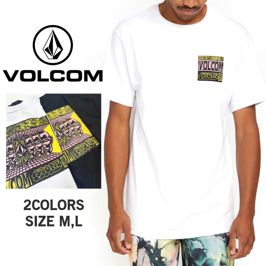 VOLCOM ボルコム Tシャツ VOLCOM ENTHUSED SHORT SLEEVE TEE - BLACK WHITE ...