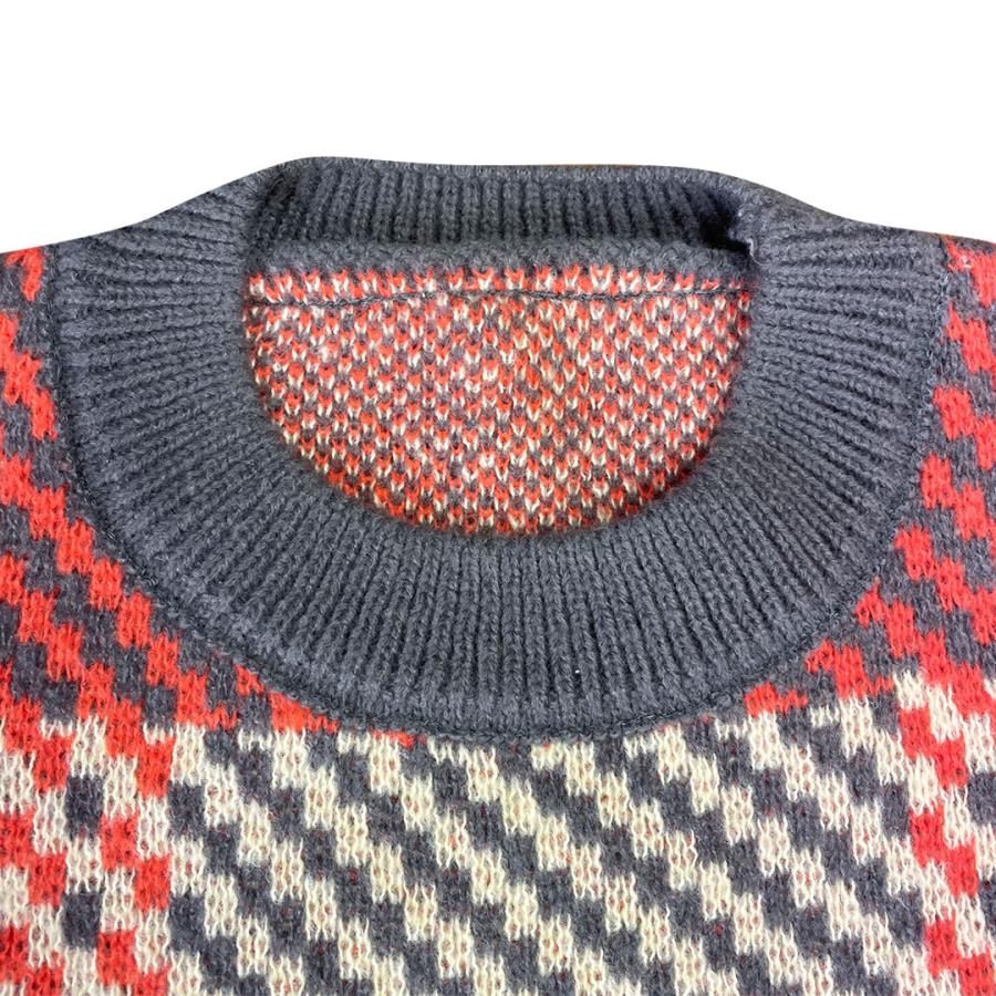 チェック柄ジャガードルーズニット 韓国ブランド 韓国ファッショントップス ユニセックス メンズ レディース ストリート(wfs-008) : wfs-008 : WFLAGS - 通販 ...