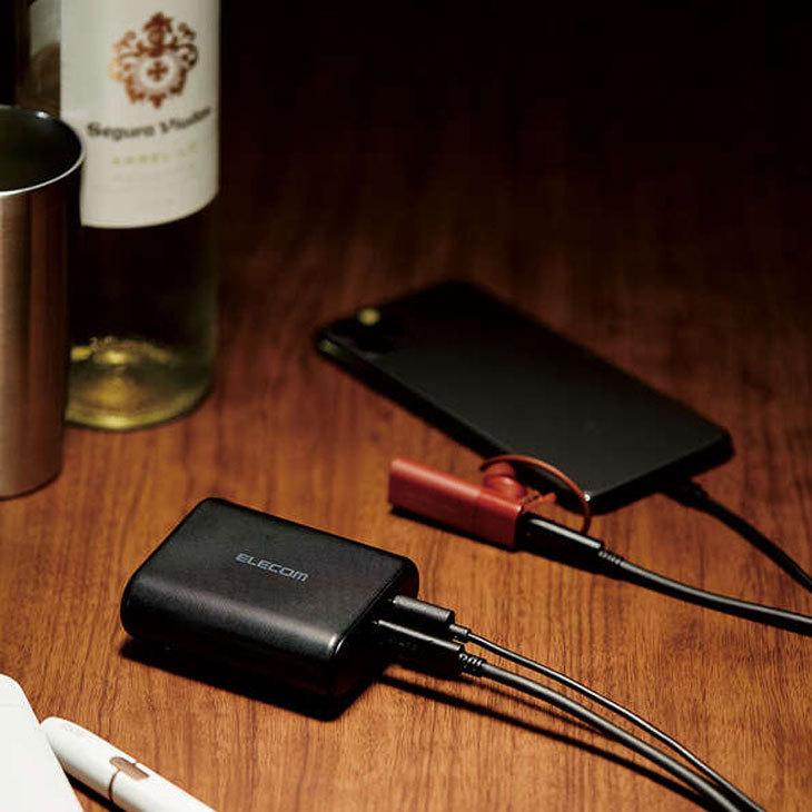 ELECOM（エレコム） EC-M05BK [5000mAh 充電器一体型 モバイルバッテリー 5V/3A Type-C USB-A 低電流モード おまかせ充電 まとめて充電] : 中古 ...