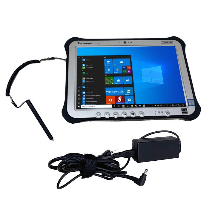 Panasonic TOUGHPAD タフパッド FZ-G1 中古 Win10 防塵・防水 ドック付[core i5 4310U 2.0GHz 4GB SSD128GB 無線 WAN カメラ ...