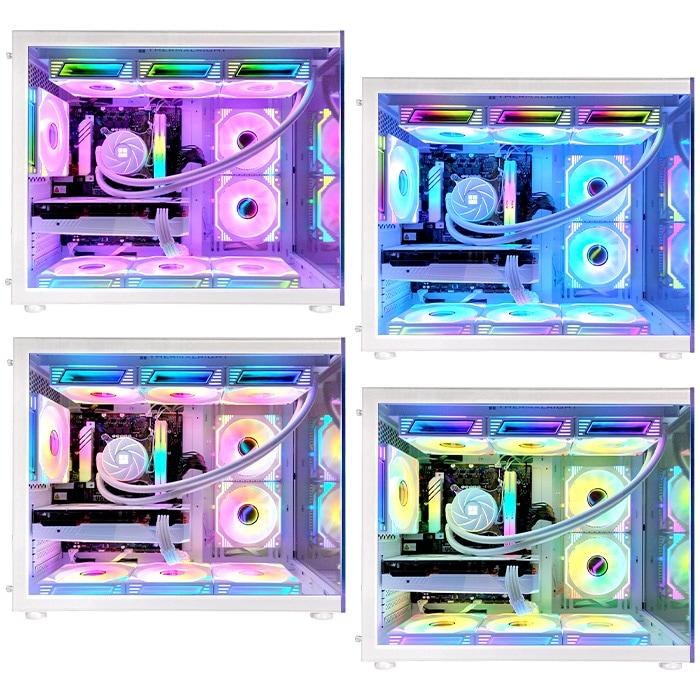 PASOUL ゲーミングPC 海景房 GMQ360 ホワイト AMD Radeon RX7600 Ryzen7 5700X Win11 SSD500GB メモリ16GB CPU水冷ファン e ...