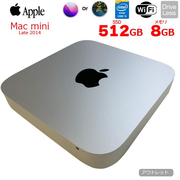 Mac mini Apple MGEN2J/A A1347 Late 2014 小型デスク 選べるOS Monterey or Bigsur [Core i5 4278U 2.6GHz 8GB ...