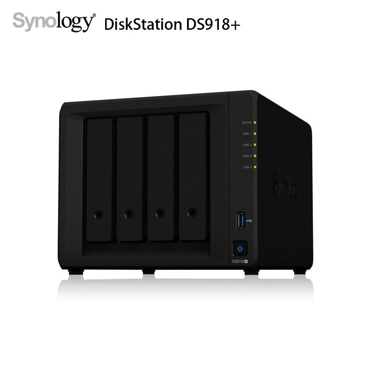 【NASキット】Synology DiskStation DS918+ 高性能 4ベイNAS クアッドコア(Intel Celeron J3455) メモリ4GB M.2 NVMe対応 ...