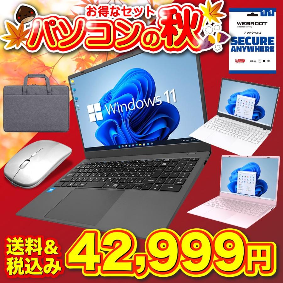 PASOUL 【セール商品】2025サマーセット NC15J 15.6 Win11 第14世代 Intel N150 256GB 12GB フルHDデュアルWifi BT カメラ アンチ ...